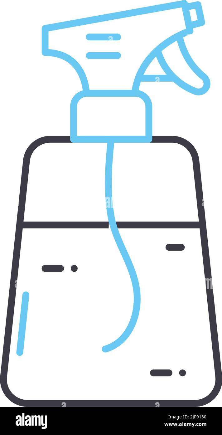 spray line icon, outline symbol, vector illustration, concept sign ...