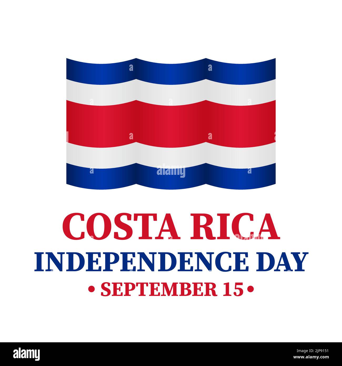 Costa Rica Independence Day typography poster. National holiday on ...