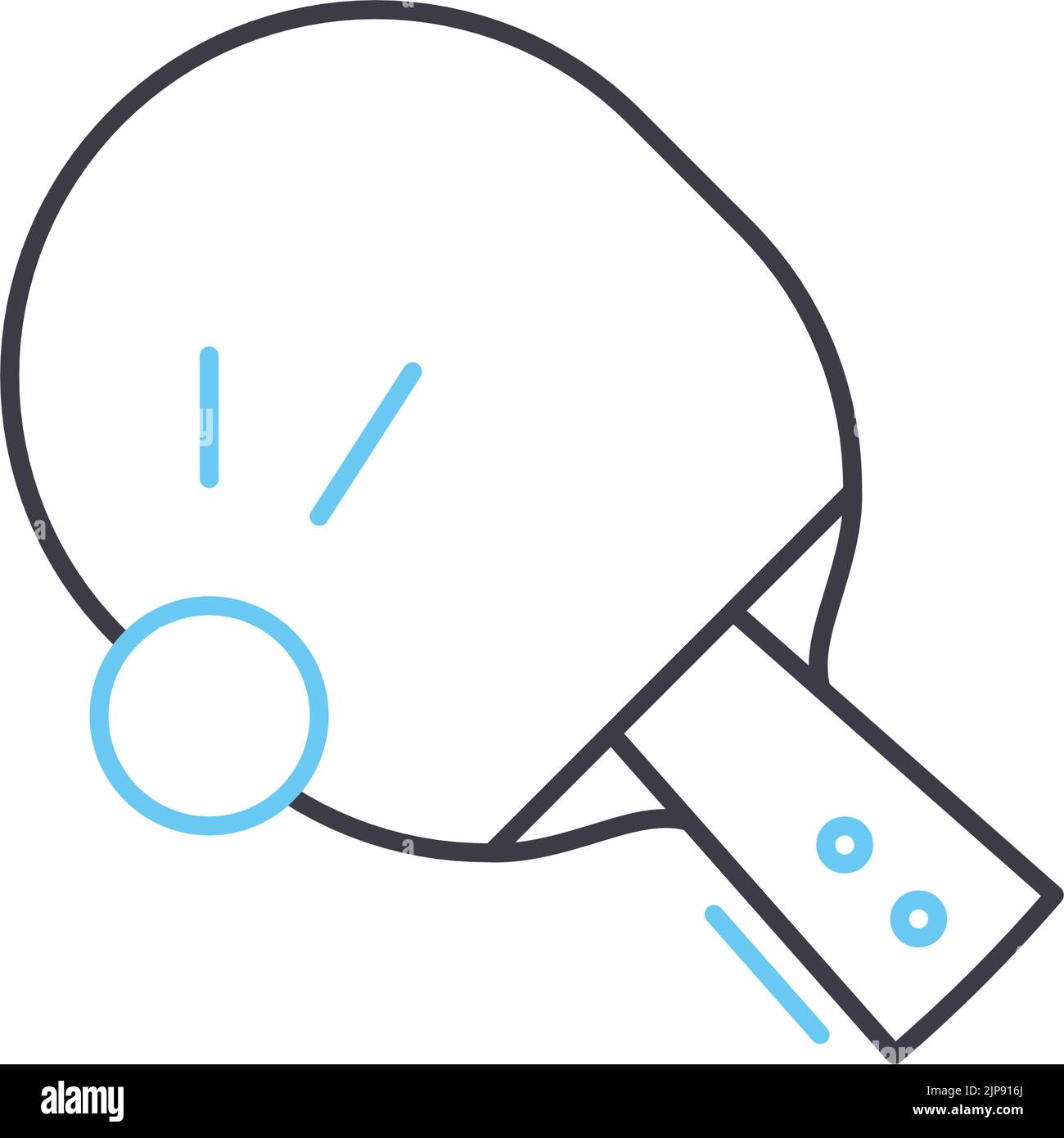 table tennis line icon, outline symbol, vector illustration, concept ...