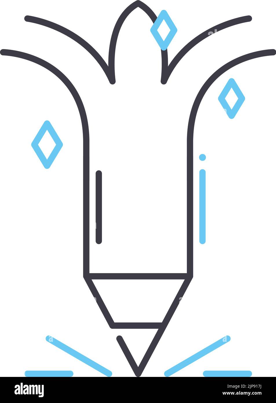 inspiration mind line icon, outline symbol, vector illustration ...