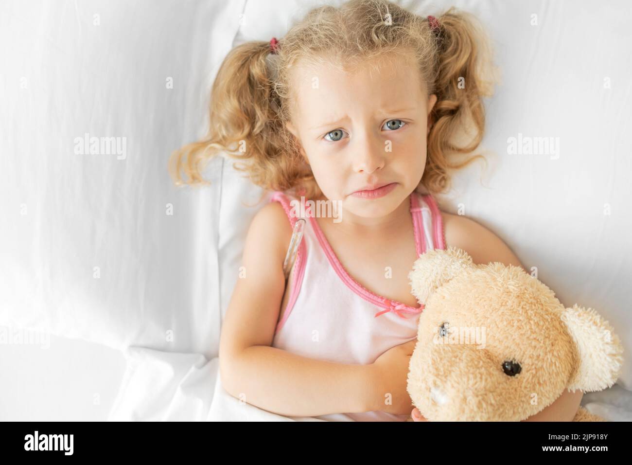 The child has a high temperature Stock Photo - Alamy