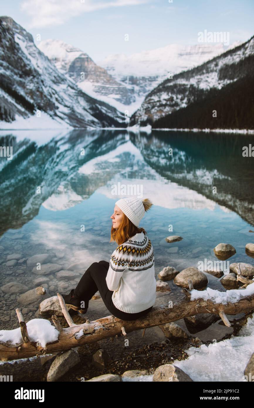 calm, enjoy, banff national park, lake louise, quiet, silent, tranquil ...