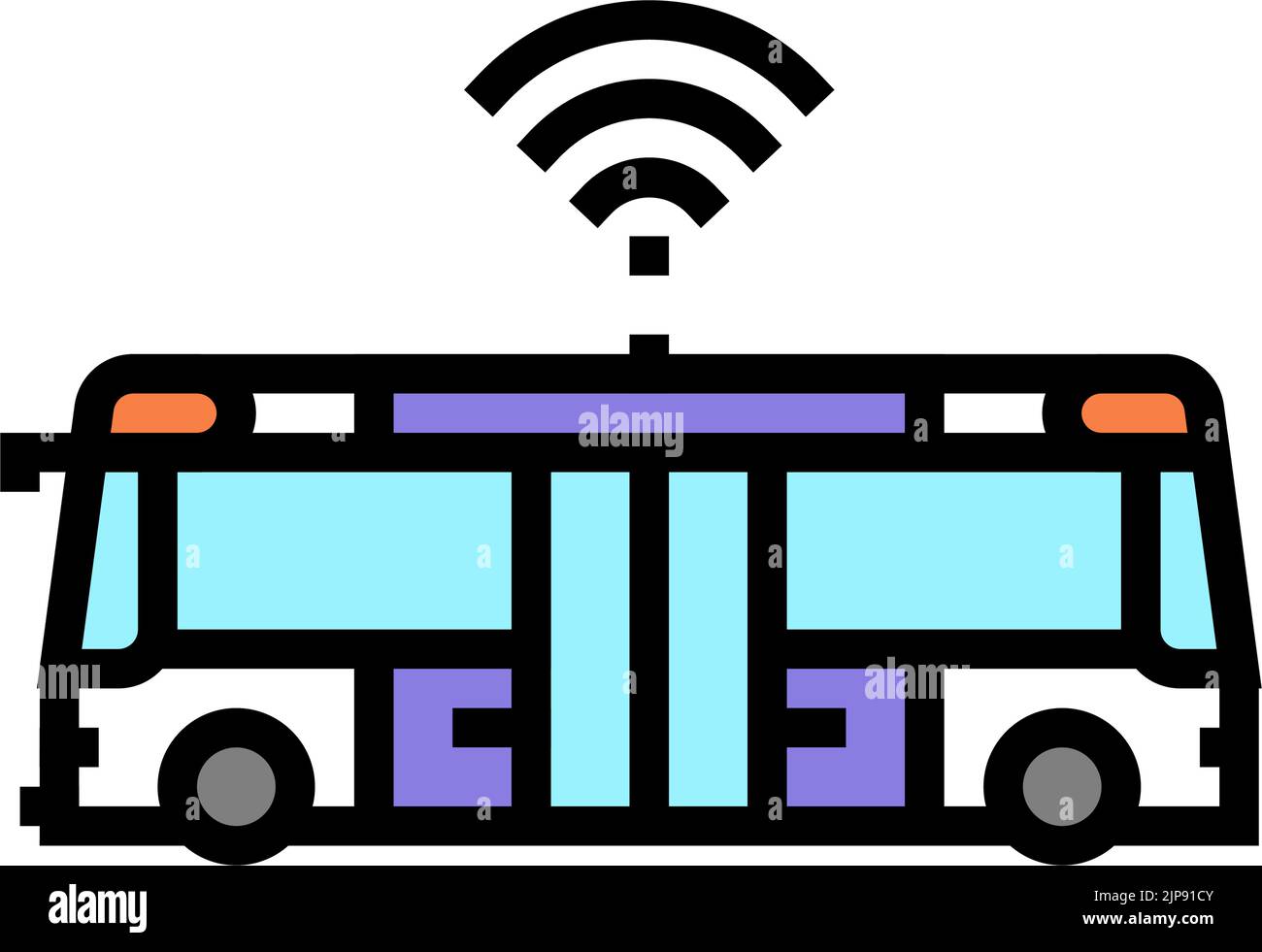 unmanned bus color icon vector illustration Stock Vector Image & Art ...