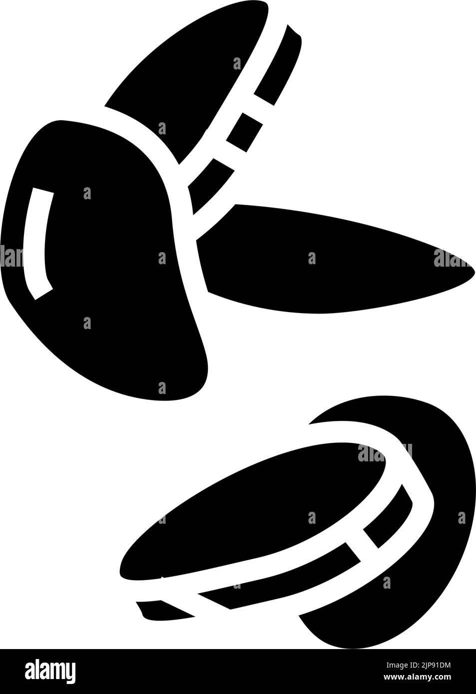 potato slice food cut glyph icon vector illustration Stock Vector Image ...