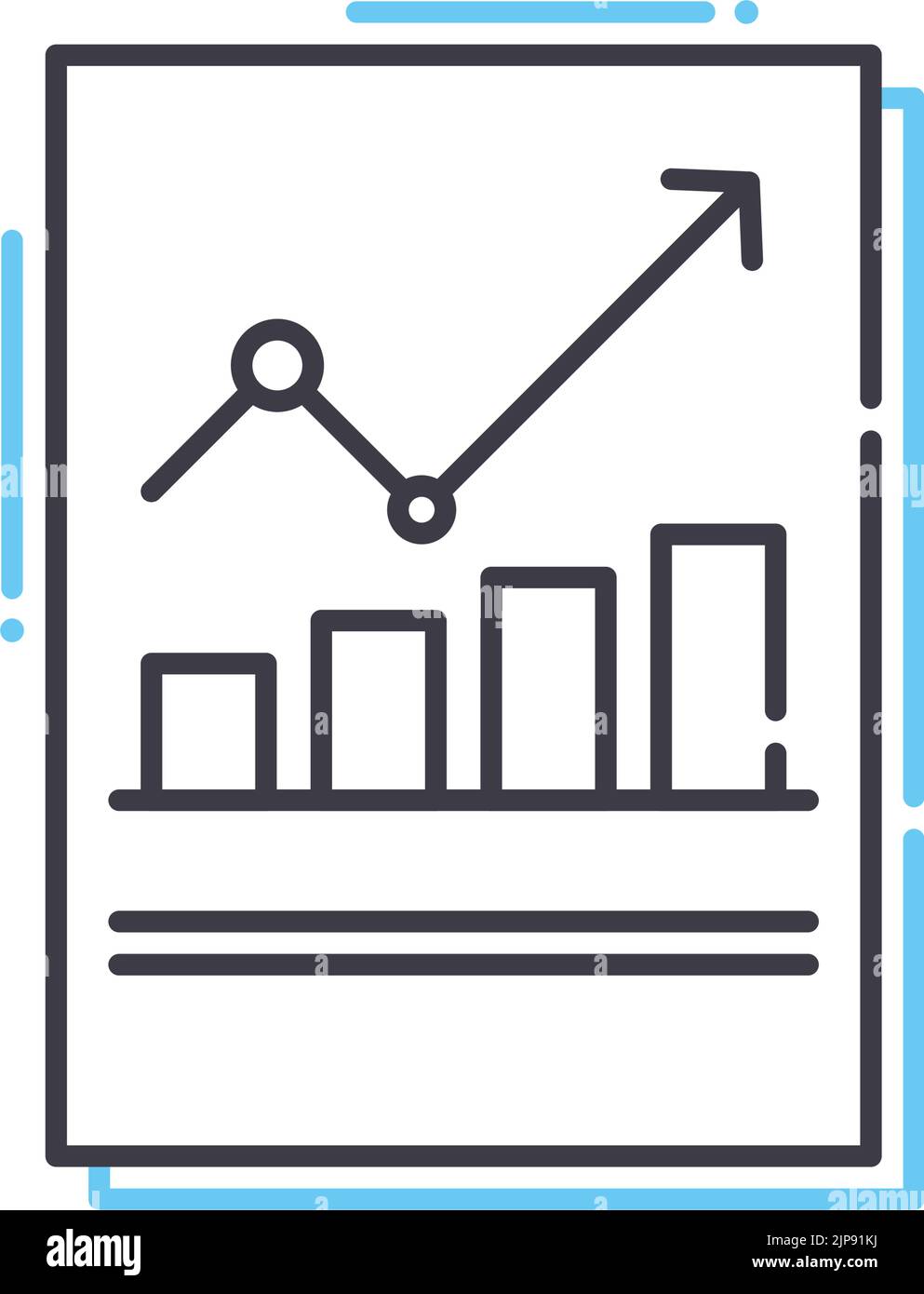 statements line icon, outline symbol, vector illustration, concept sign ...