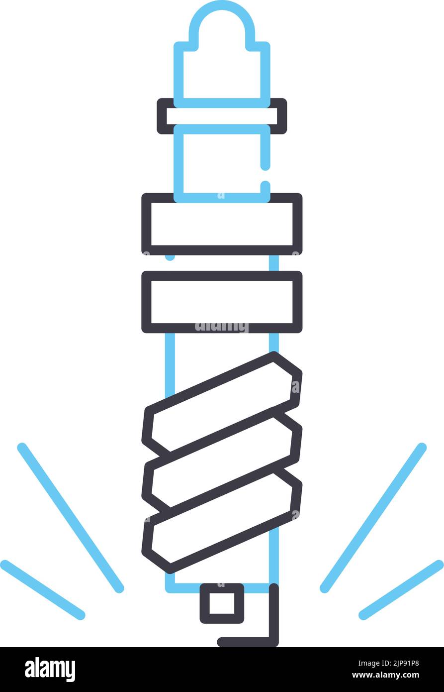 ignition line icon, outline symbol, vector illustration, concept sign ...