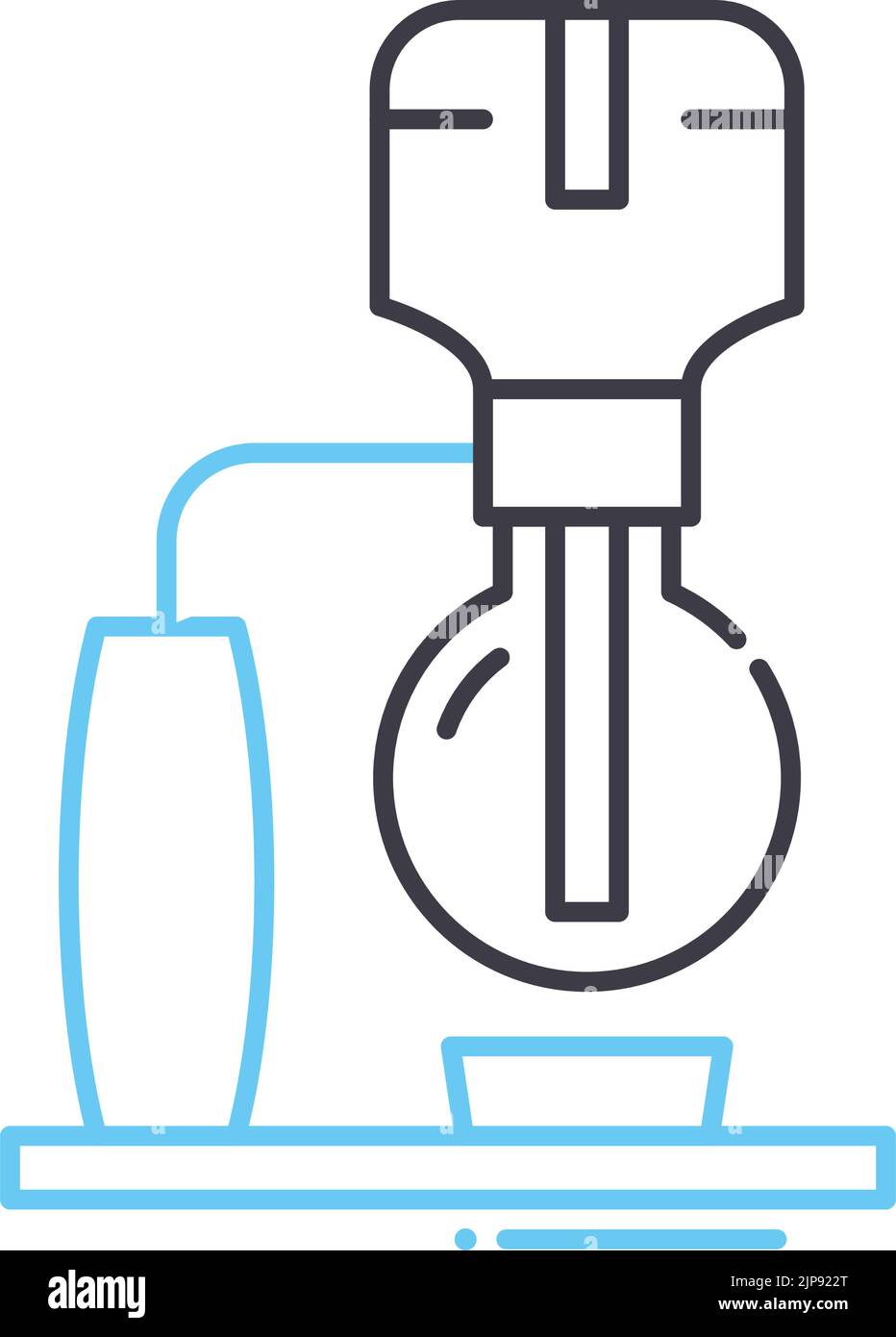 Coffee grinder flat design Stock Vector Images - Alamy