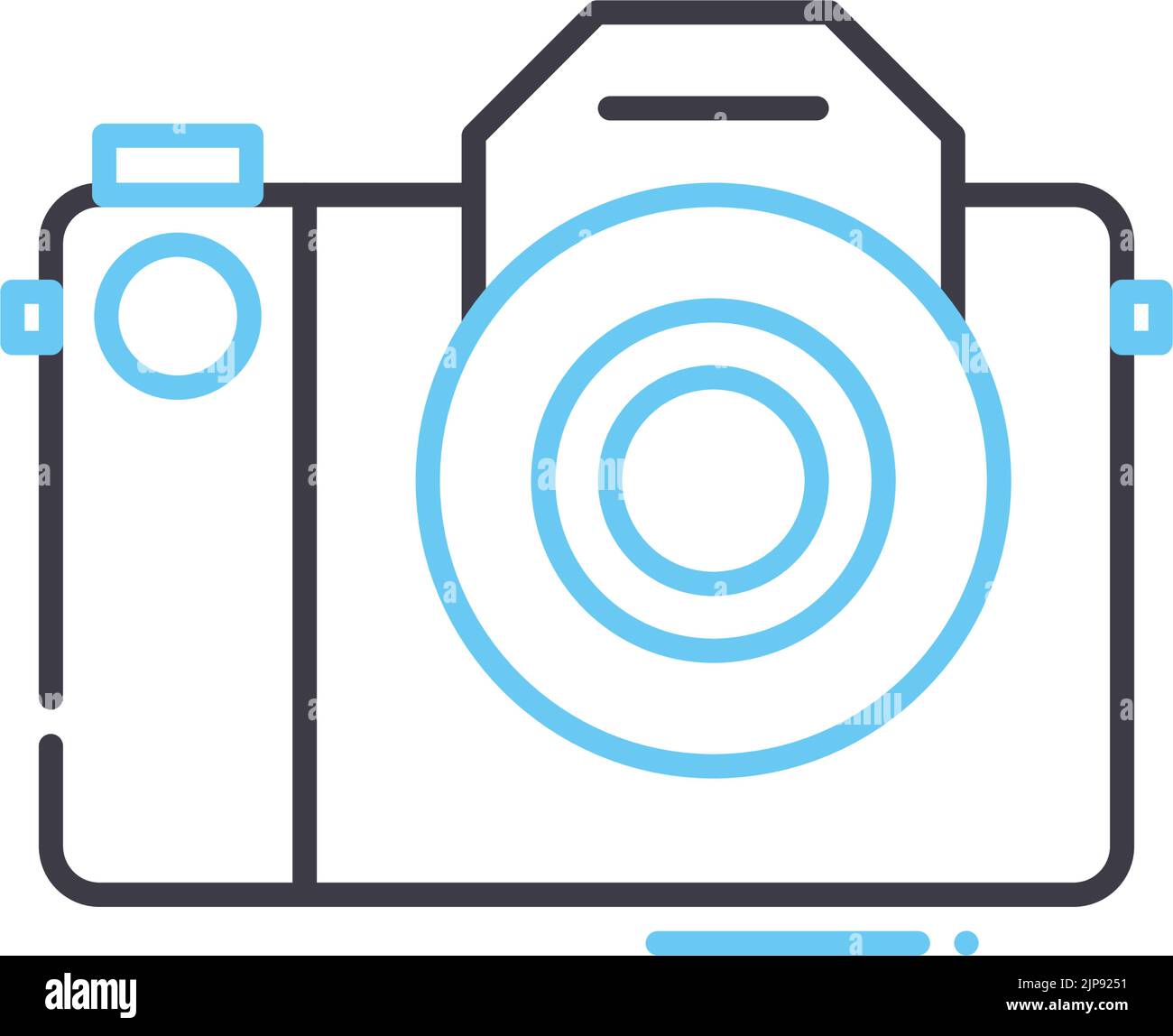 mirrorless camera line icon, outline symbol, vector illustration ...