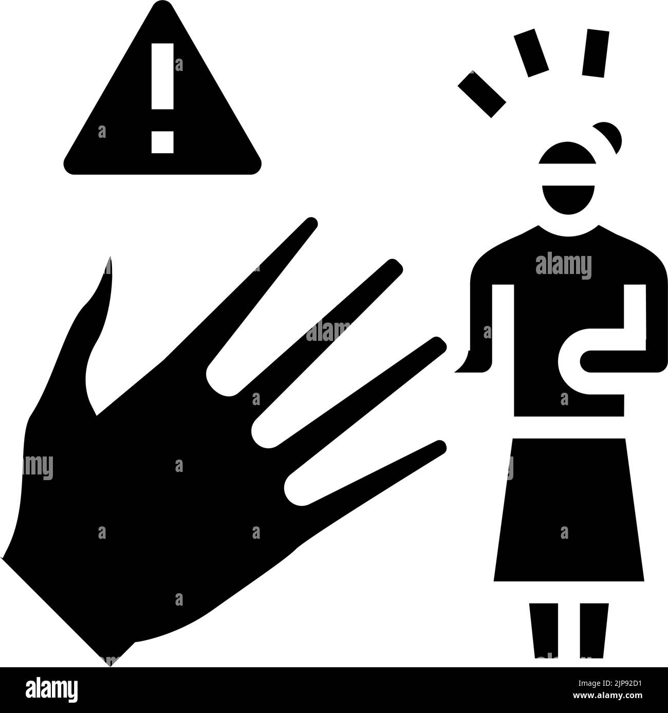 domestic violence glyph icon vector illustration Stock Vector Image ...