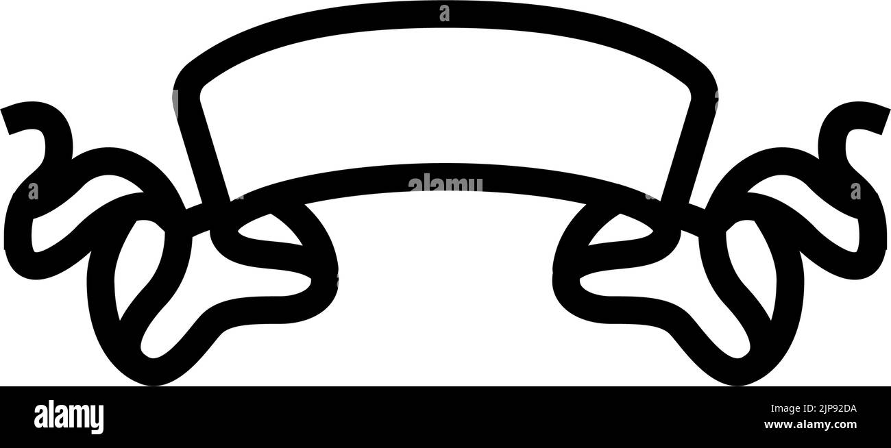 vintage ribbon banner design line icon vector illustration Stock Vector ...