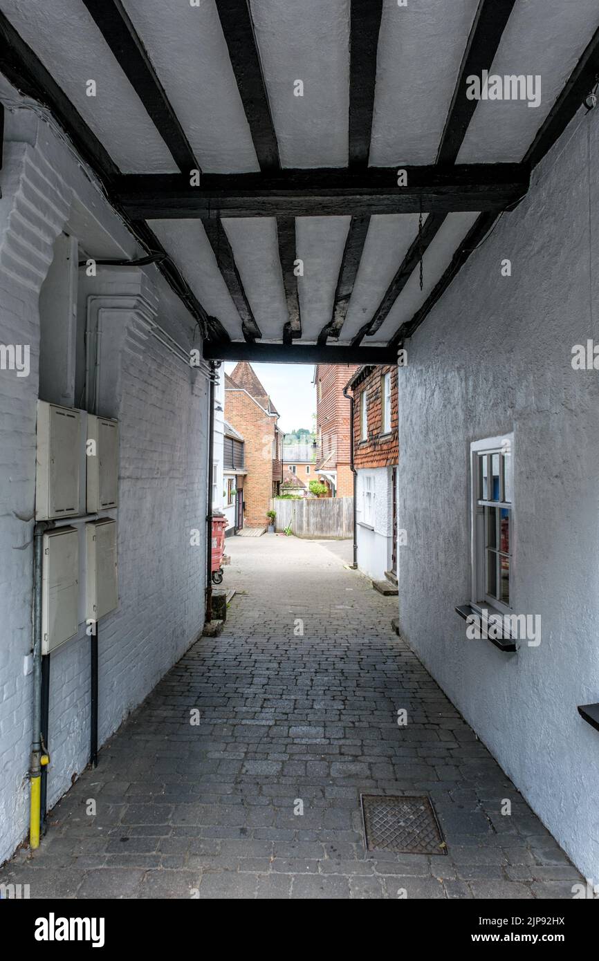 Dorking, Surrey Hills, London UK, August 14 2022, Traditional Old ...
