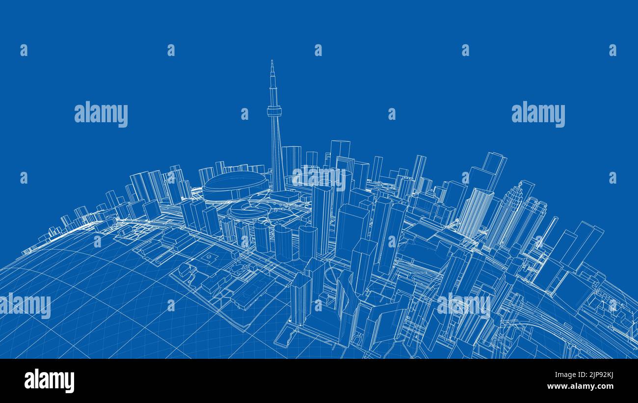 3d city sphere. Vector rendering of 3d Stock Vector Image & Art - Alamy