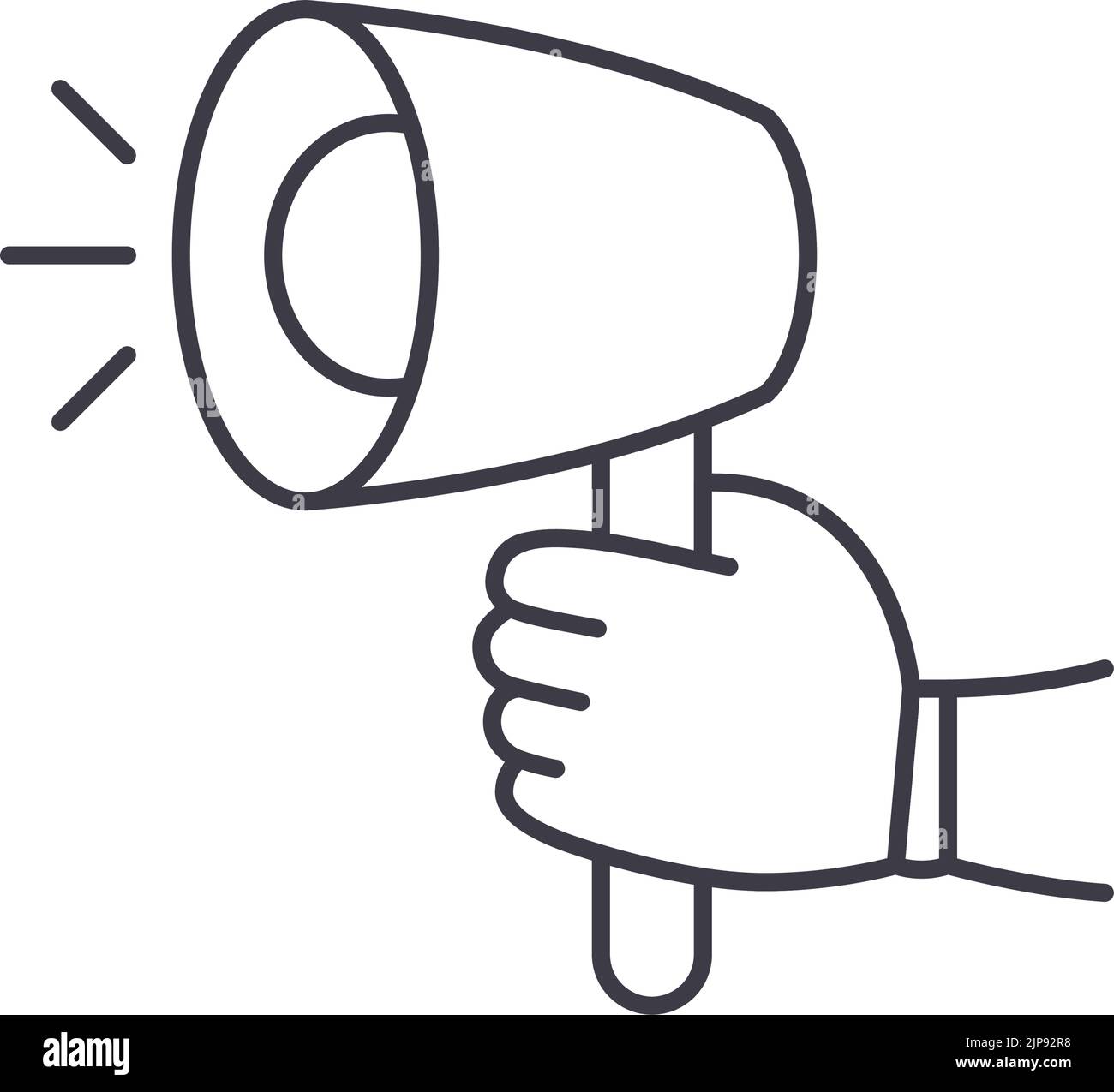 marketing advertisement line icon, outline symbol, vector illustration ...