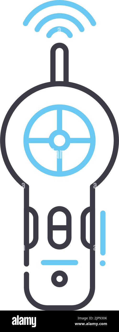 remote control line icon, outline symbol, vector illustration, concept ...