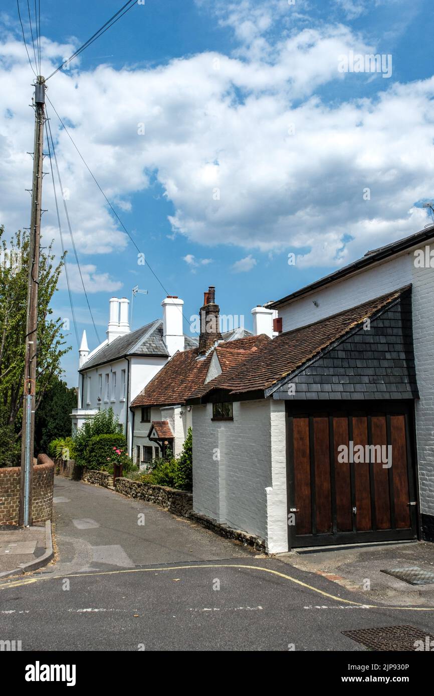 Dorking, Surrey Hills, London UK, August 14 2022, Traditional Town ...
