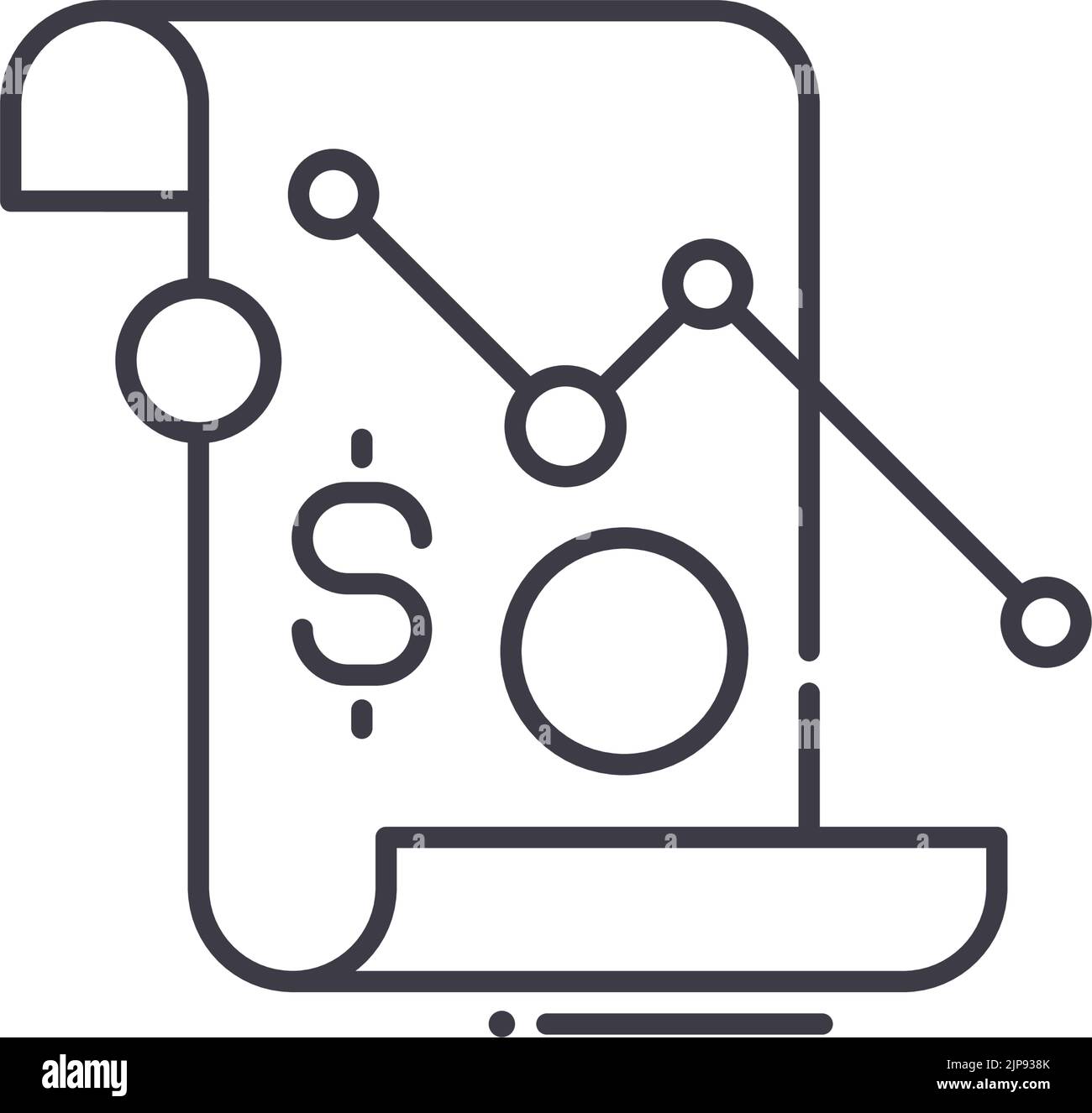 Marketing Report Line Icon Outline Symbol Vector Illustration Concept Sign Stock Vector Image