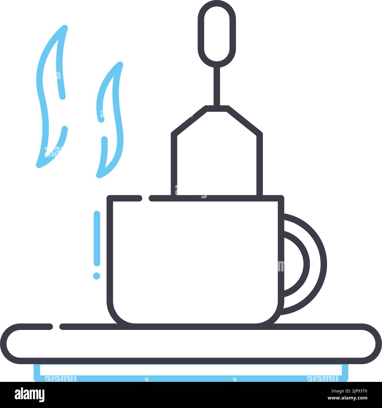 tea line icon, outline symbol, vector illustration, concept sign Stock ...