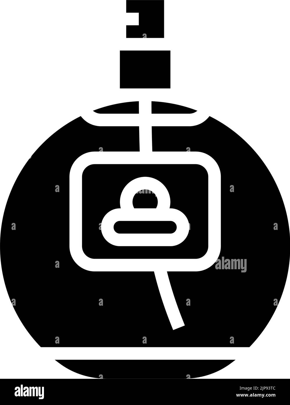 beauty fragrance bottle perfume glyph icon vector illustration Stock ...