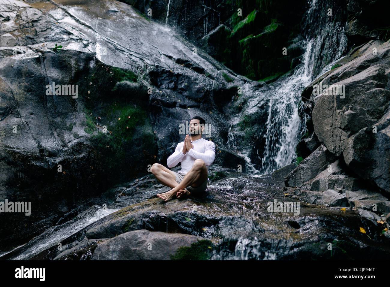 waterfall, yoga, relax, meditate, cascade, waterfalls, yogas ...