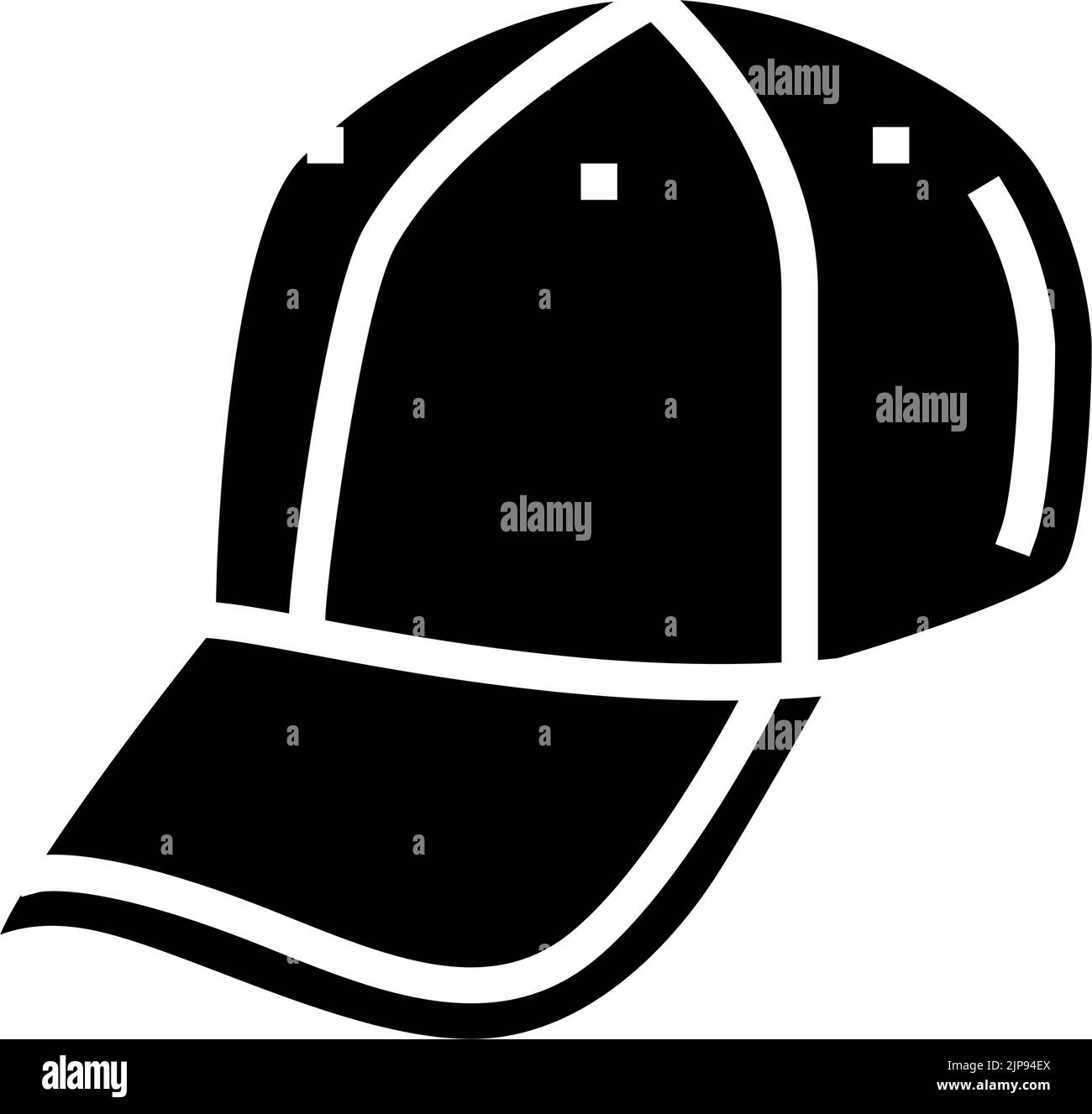 baseball hat cap glyph icon vector illustration Stock Vector Image ...