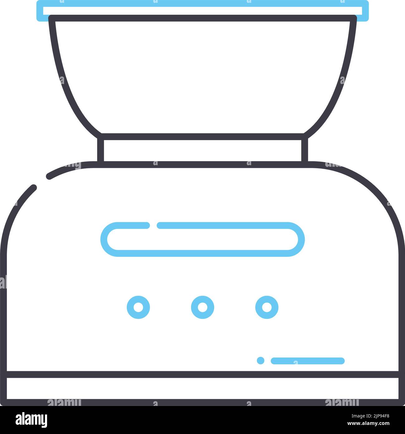 kitchen weighting scales line icon, outline symbol, vector illustration ...