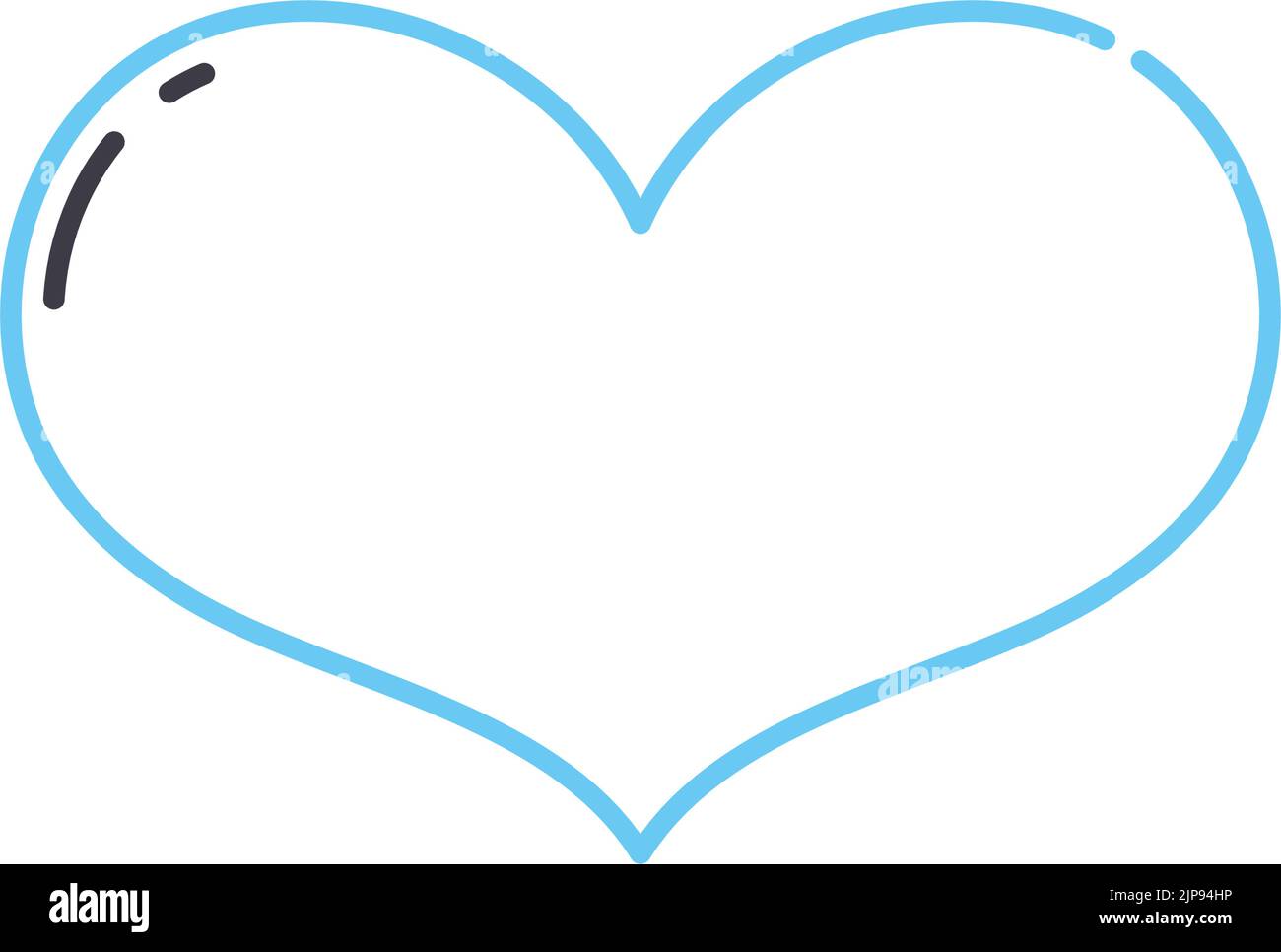 heart power line icon, outline symbol, vector illustration, concept ...