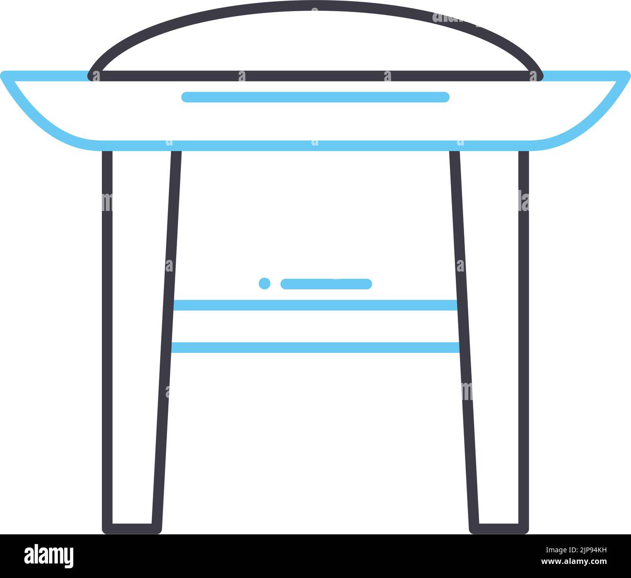 stool line icon, outline symbol, vector illustration, concept sign ...