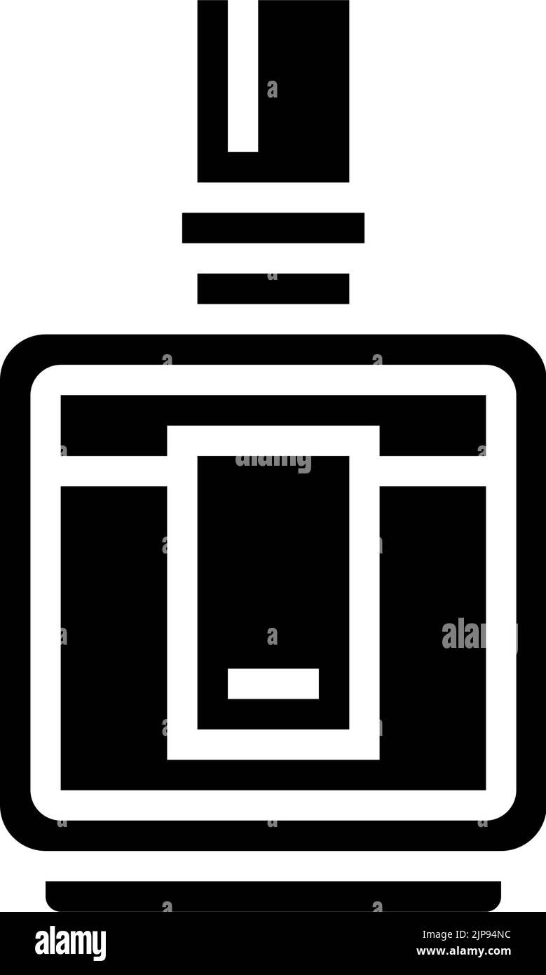 cologne fragrance bottle perfume glyph icon vector illustration Stock ...