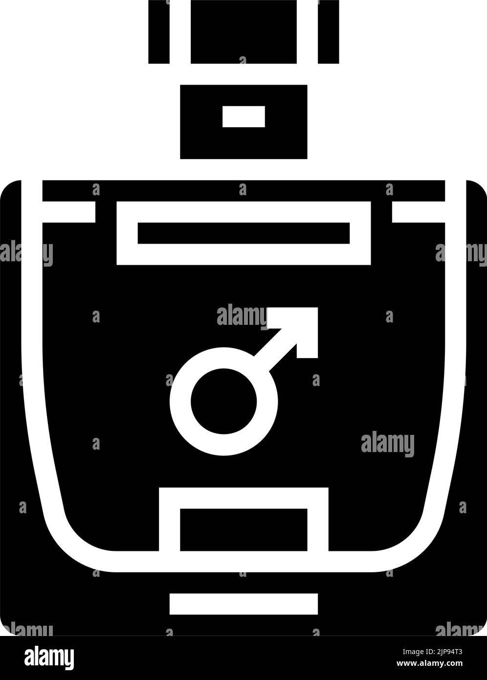 man fragrance bottle perfume glyph icon vector illustration Stock ...