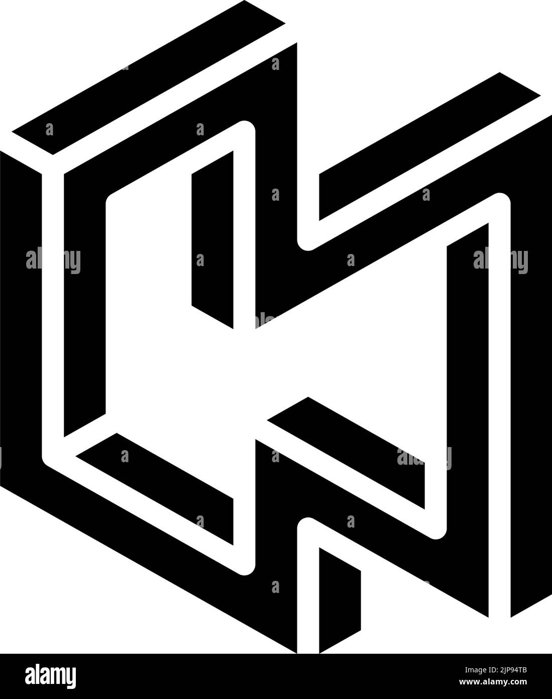 art impossible geometric shape glyph icon vector illustration Stock ...