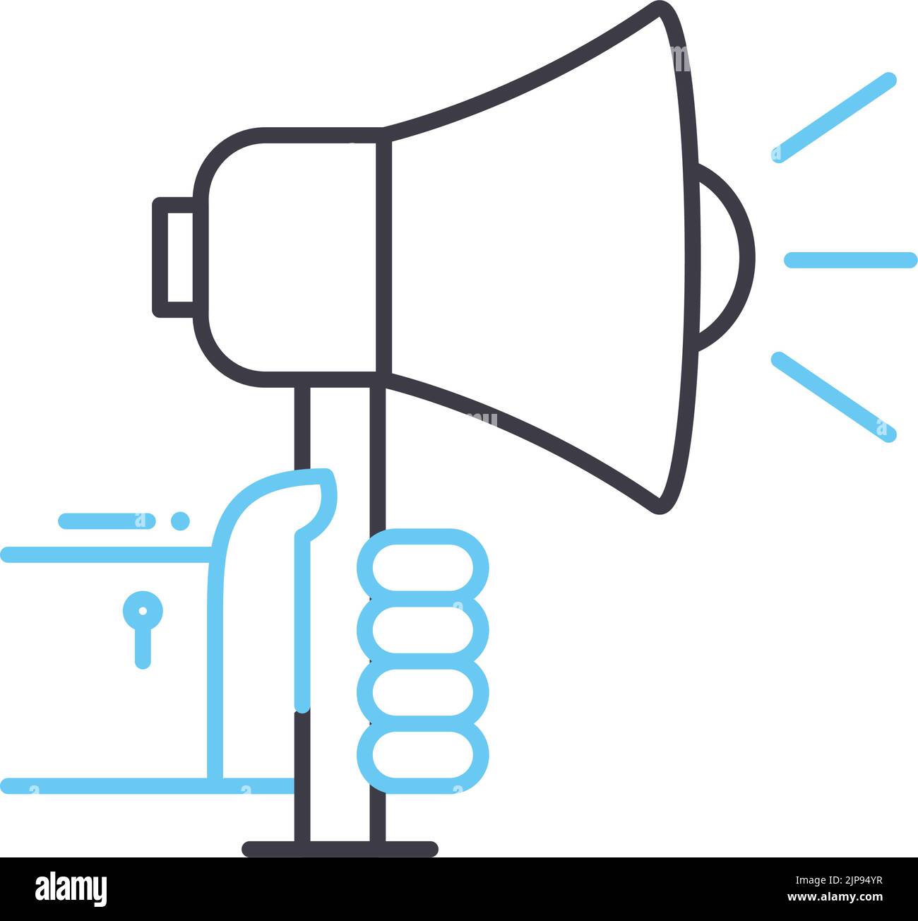 marketing advertising line icon, outline symbol, vector illustration ...