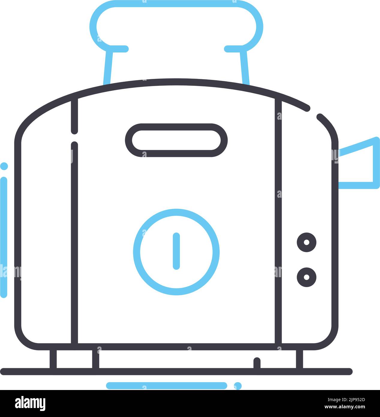 kitchen toaster line icon, outline symbol, vector illustration, concept ...