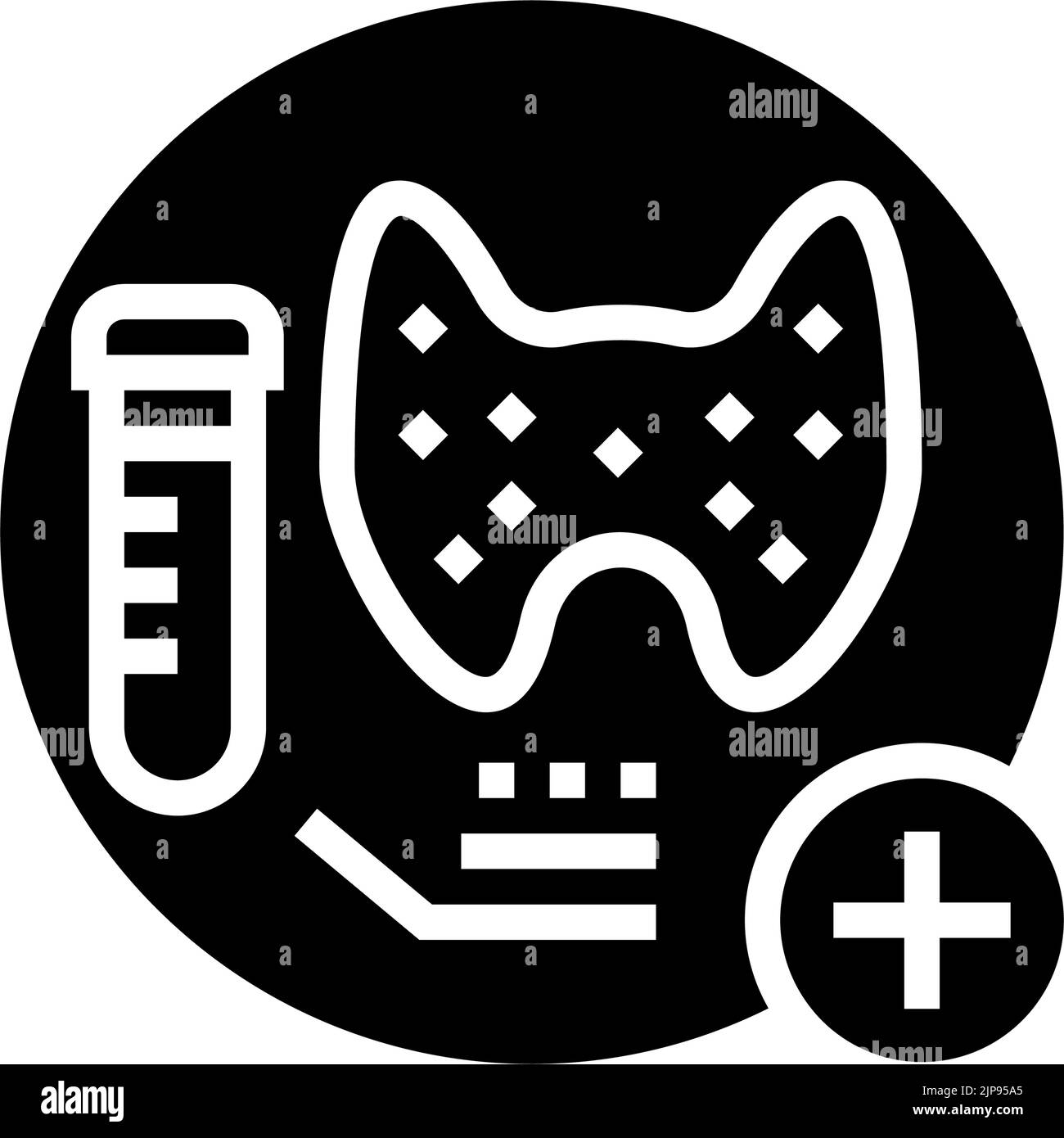thyroid function tests health check glyph icon vector illustration ...
