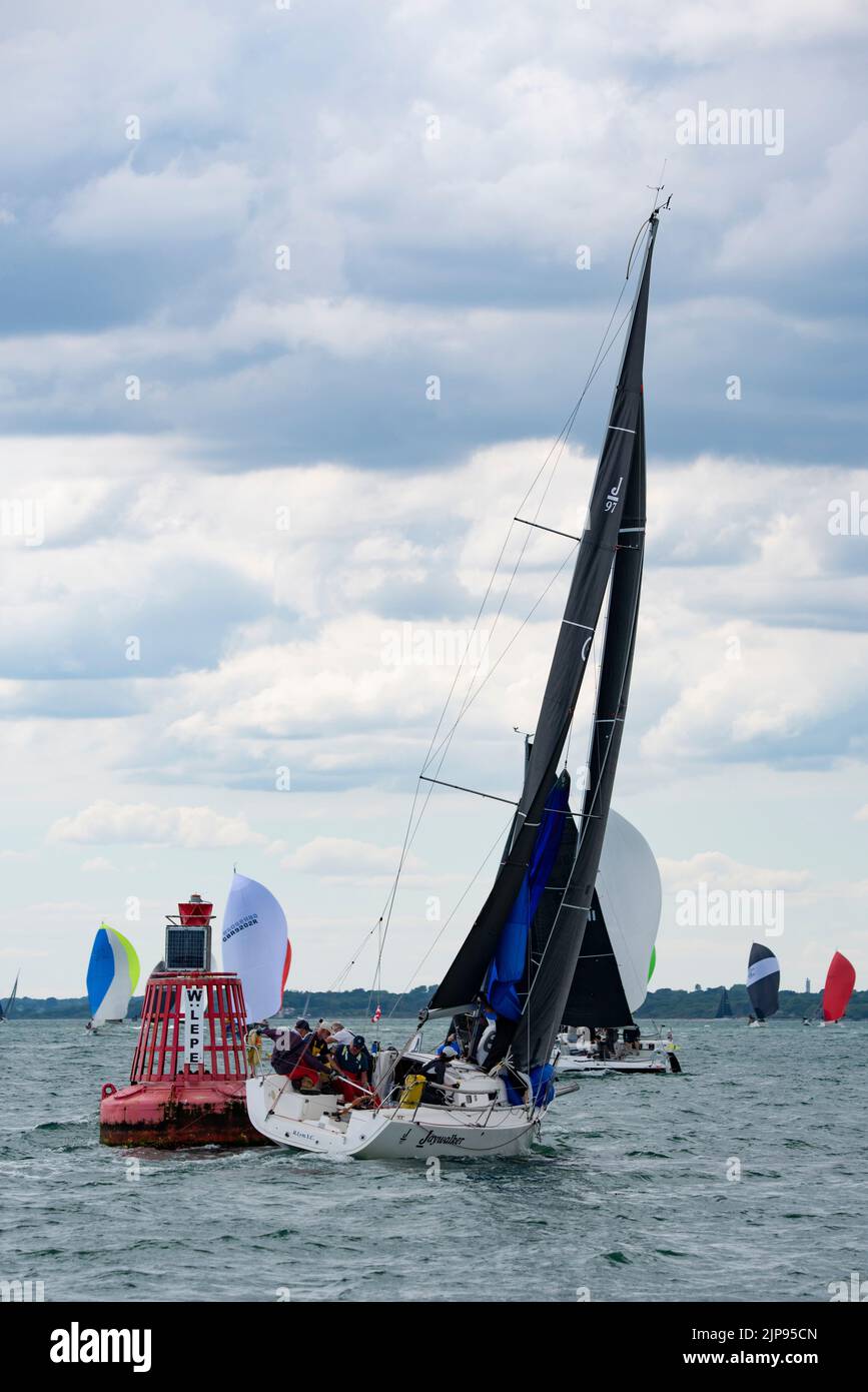 Sailing boat race buoy hi-res stock photography and images - Alamy