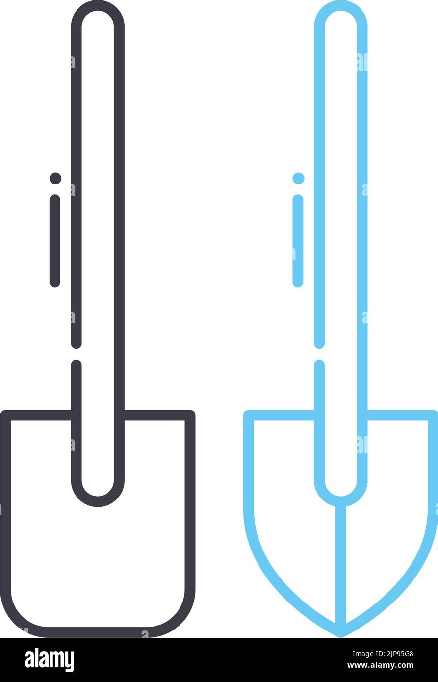 spade line icon, outline symbol, vector illustration, concept sign ...