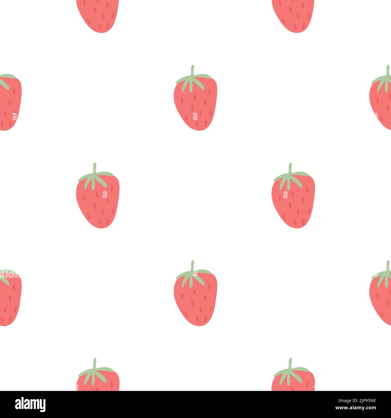 Strawberry hand drawn seamless pattern vector illustration Stock Vector ...