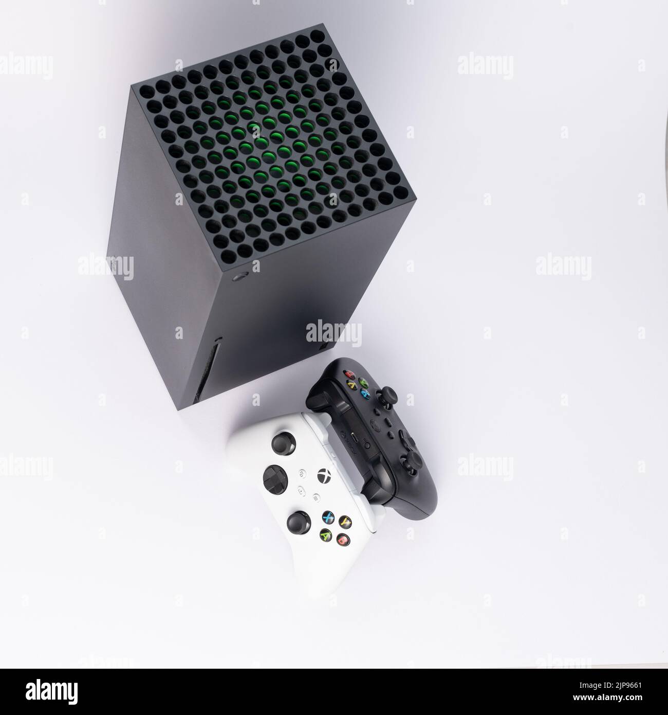 Ivano-Frankivsk, Ukraine August 14, 2022: gamepad and console on a ...