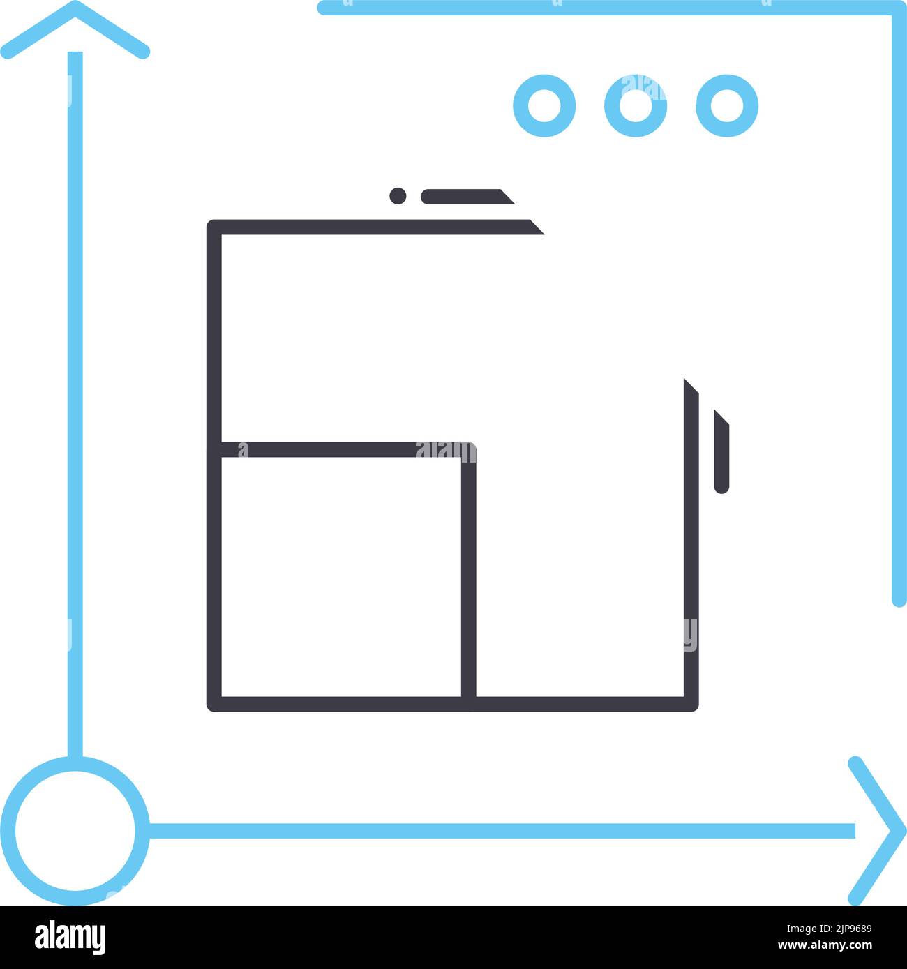 scalable system line icon, outline symbol, vector illustration, concept ... scalable system line icon, outline symbol, vector illustration, concept ...
