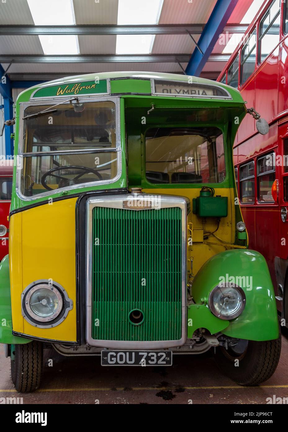 Vintage buses on display at The Transport Museum in Wythall ...