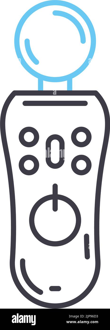 motion joystick line icon, outline symbol, vector illustration, concept ...