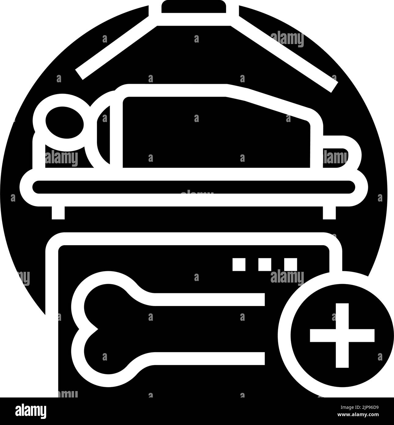 bone density health check glyph icon vector illustration Stock Vector ...