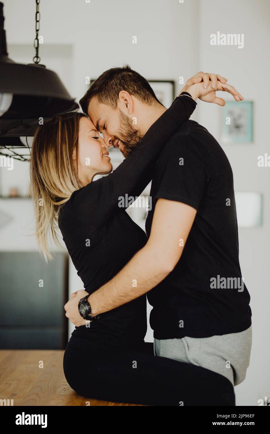 embracing, home, loving, cuddling, hug, hugging, homes, romance Stock ...