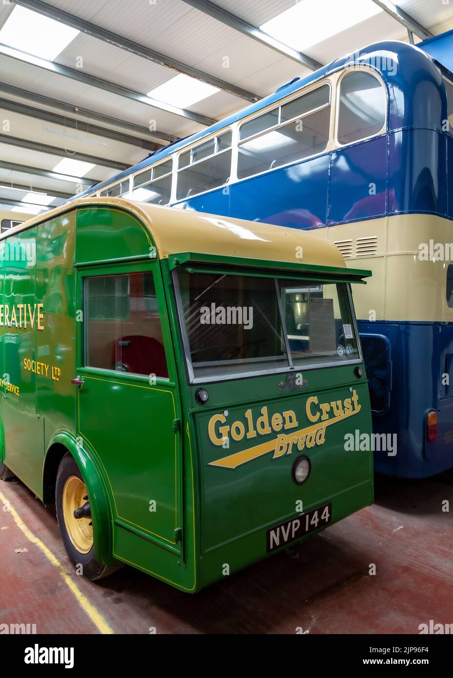 Vintage buses on display at The Transport Museum in Wythall ...