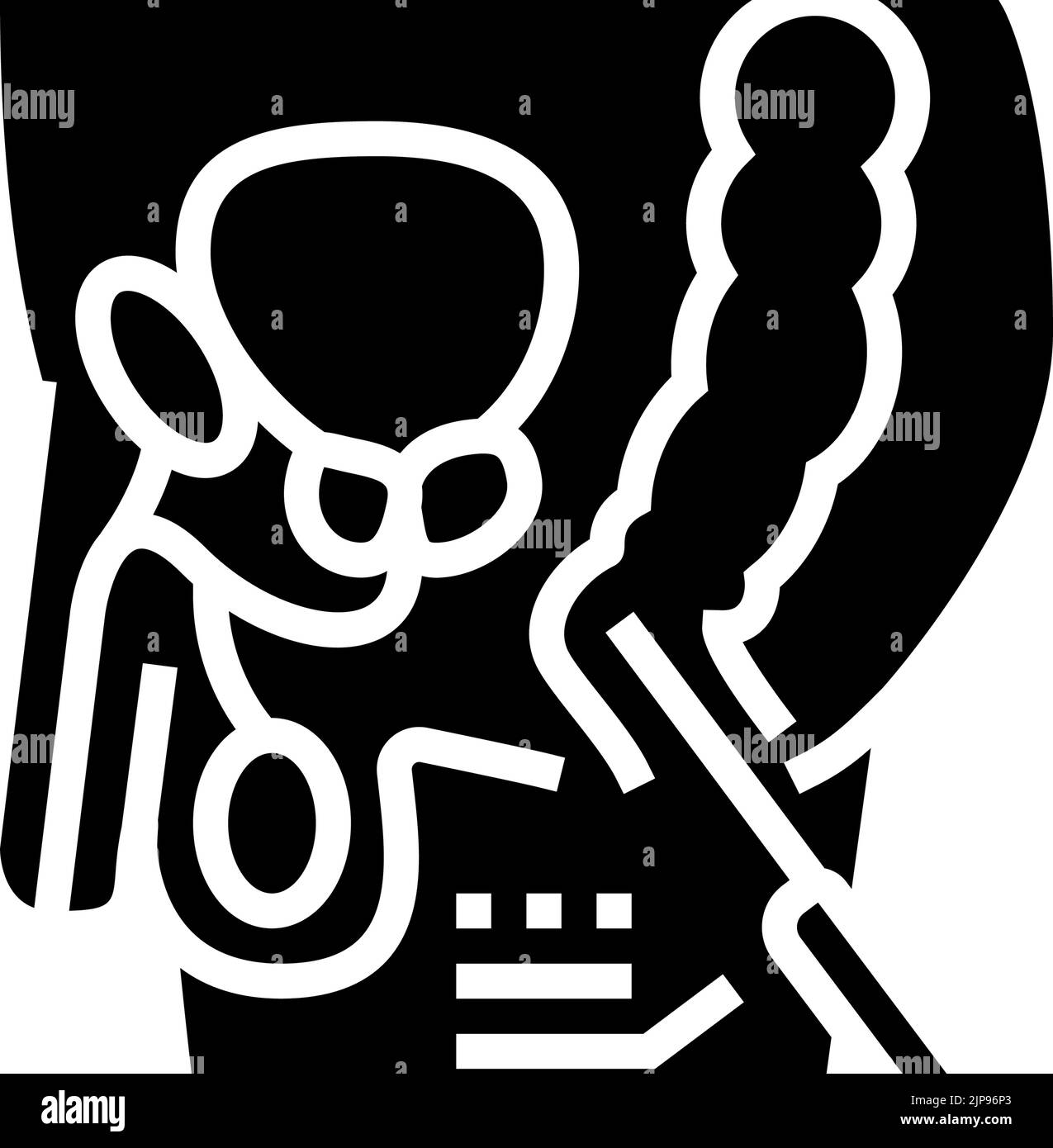 prostate cancer test male health check glyph icon vector illustration ...