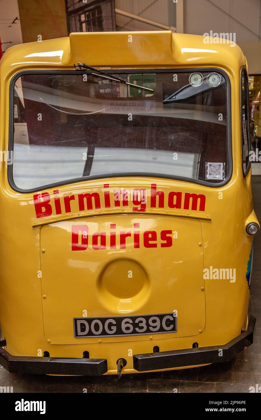 Vintage classic milk floats at The Transport Museum in Wythall ...