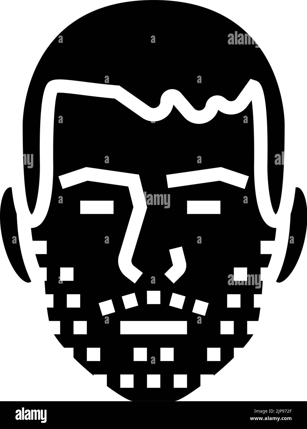 stubble beard hair style glyph icon vector illustration Stock Vector ... stubble beard hair style glyph icon vector illustration Stock Vector ...