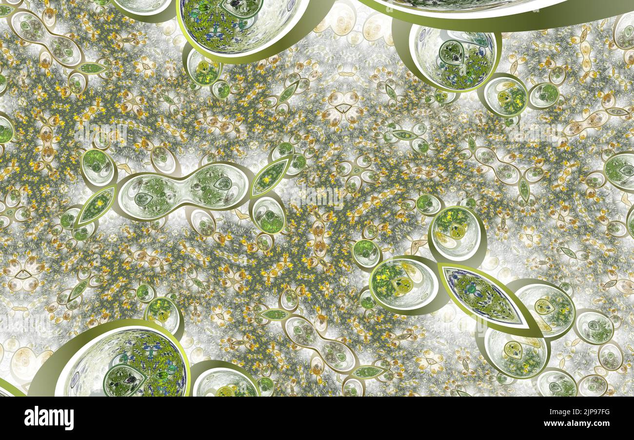 Abstract futuristic technology with cell shapes on light background ...
