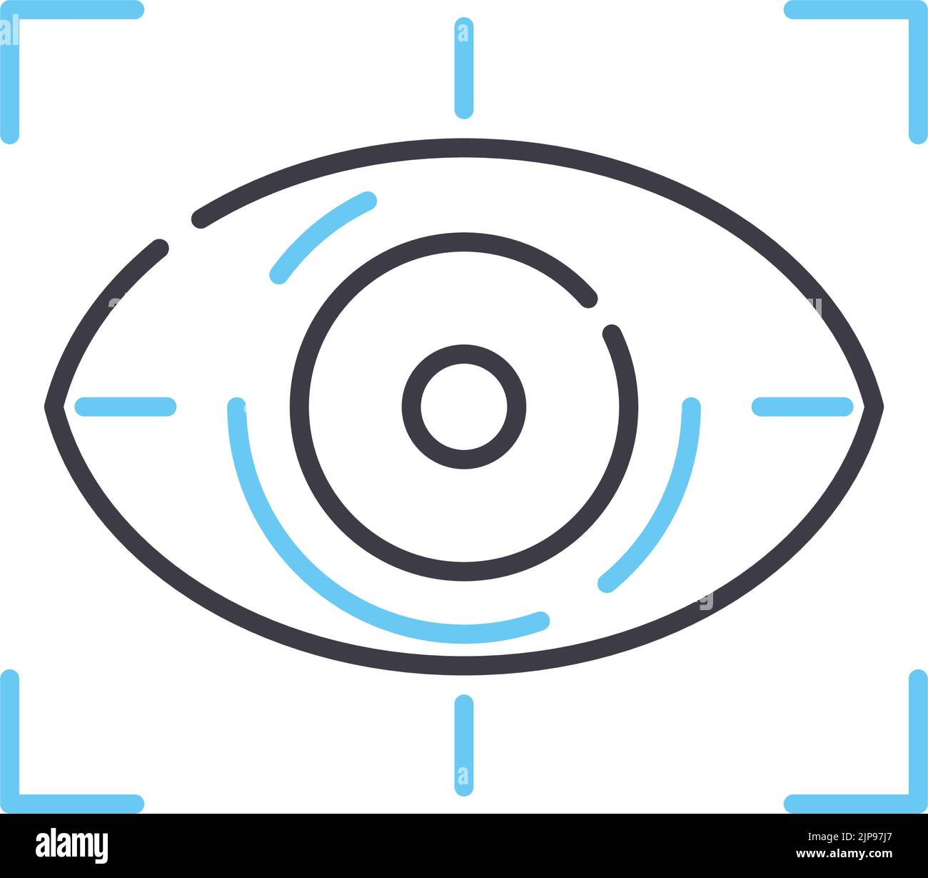focus vision line icon, outline symbol, vector illustration, concept sign Stock Vector Image ...