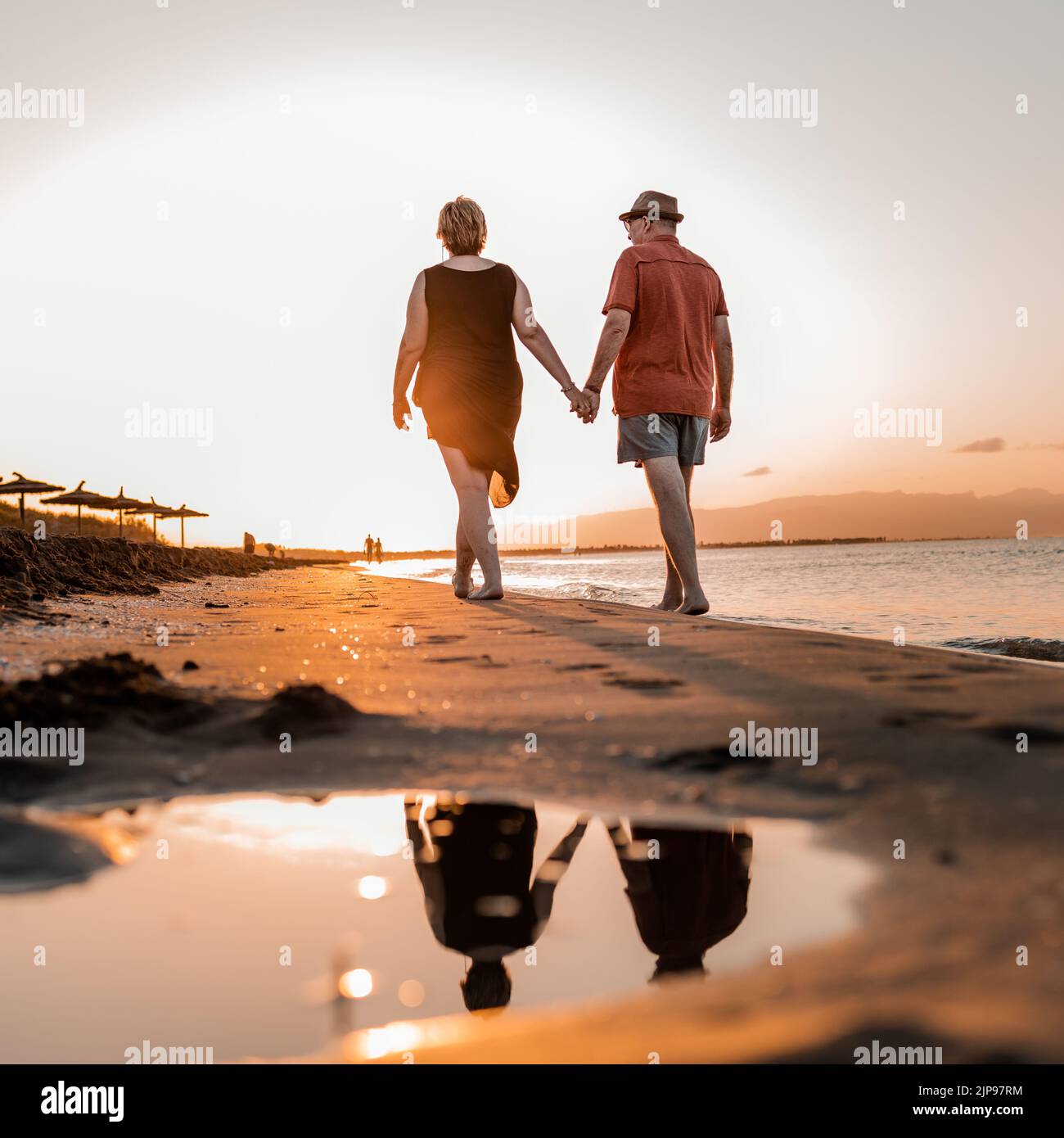 couple, sunset, beach walking, pairs, sunsets Stock Photo - Alamy