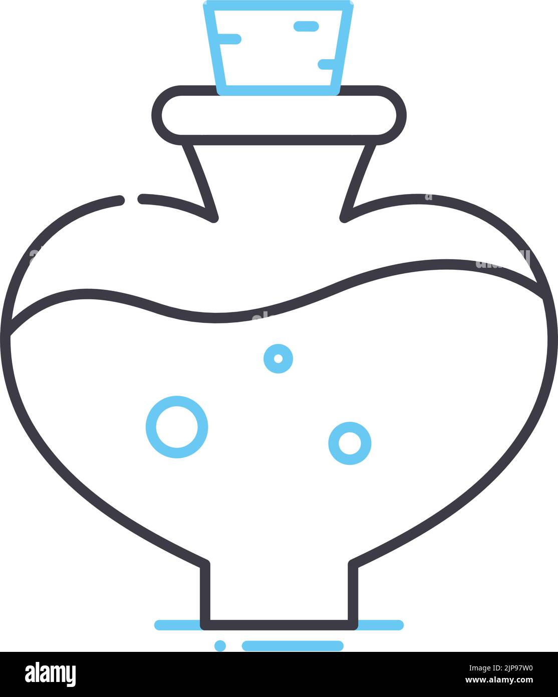 health potion line icon, outline symbol, vector illustration, concept ...